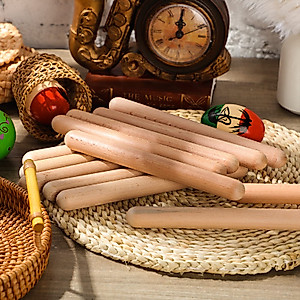 Boao 20 Pieces Rhythm Sticks for Kids Bulk 8 Inch Music Lummi Sticks with Carry Bag Music Rhythm Sticks Classical Wood Claves Musical Percussion Instrument Musical Sticks Classroom Set