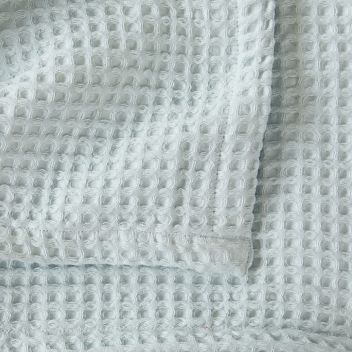100% Cotton Waffle Weave Bed Blanket | Soft, Breathable, and Lightweight Blanket for All-Season | Perfect for Layering | Brielle Collection (King, Icy Blue)