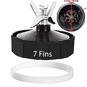 NC Stainless Steel Extractor Blade Gasket Lid for Nutri for Ninja 7Fin Auto iQ BL480 BL482 BL640 BL642 Replacement Accessories