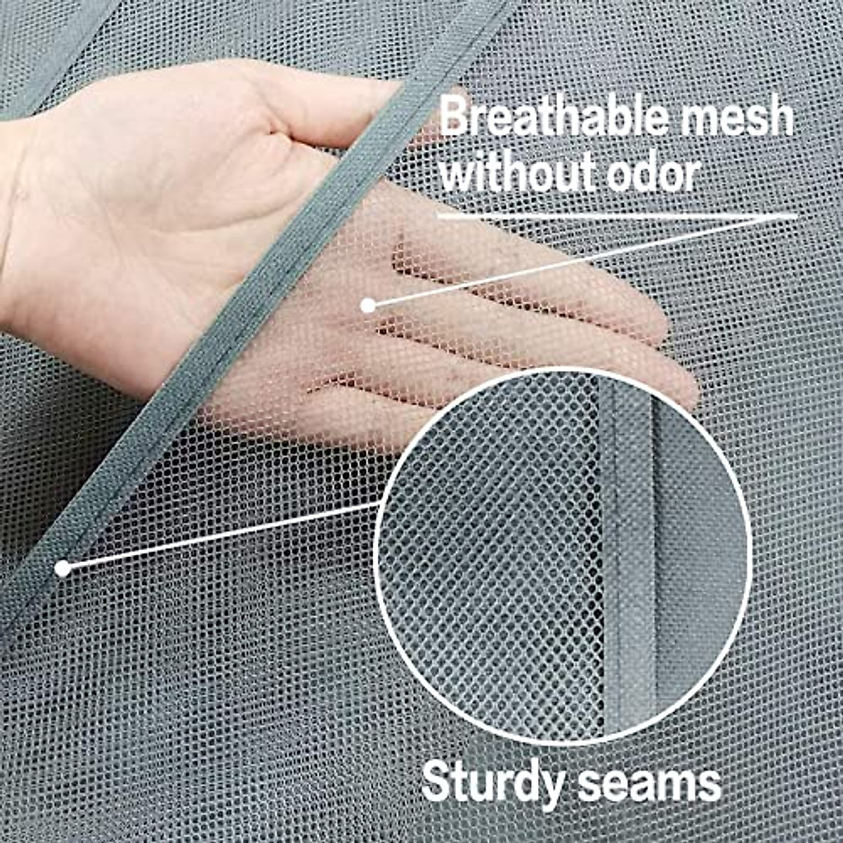 Large Bra holder Organizer Hanging Bra Storage Bra Hanger Especially suitable for sports bra, training bra, socks, baby clothes, shoe,bedroom storage,school dormitory storage(Gray, 1PCS 6+18 Grids)