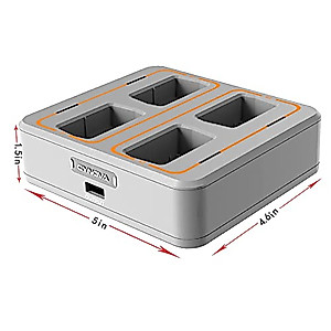 YueLi Mini 3 Pro Drone Battery Charger Portable Multifunction USB Charger, 4-Way Quick Charging Hub for DJI Mini 3 Pro Drone, Charging Hub Accessories