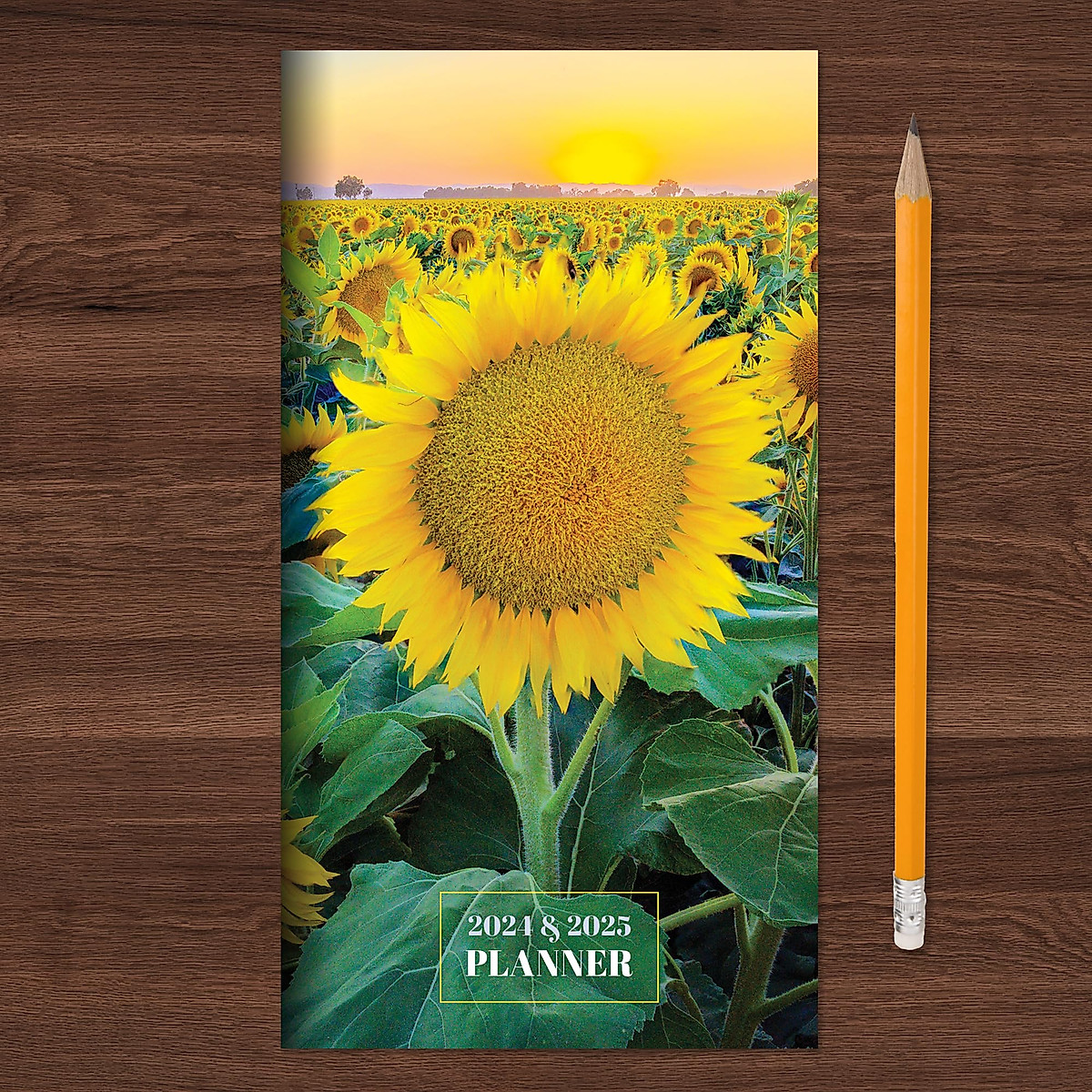 TF PUBLISHING 2024-2025 Bright Blooms 2-Year Small Monthly Pocket Planner | 2-Page Large Calendar Grid and Lined Notes Section in Back | Monthly Day Planner for Purse | 3.5" x 6.5"