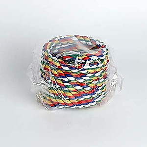 Yuecoofei Parrot Rope Perch Cotton Rope Bird Perch with Bell Climbing Stand Bar Bird Bungee Toy Parrot Chew Toys,pet Toys,Bird Perch, Rope Bungee Bird Toy