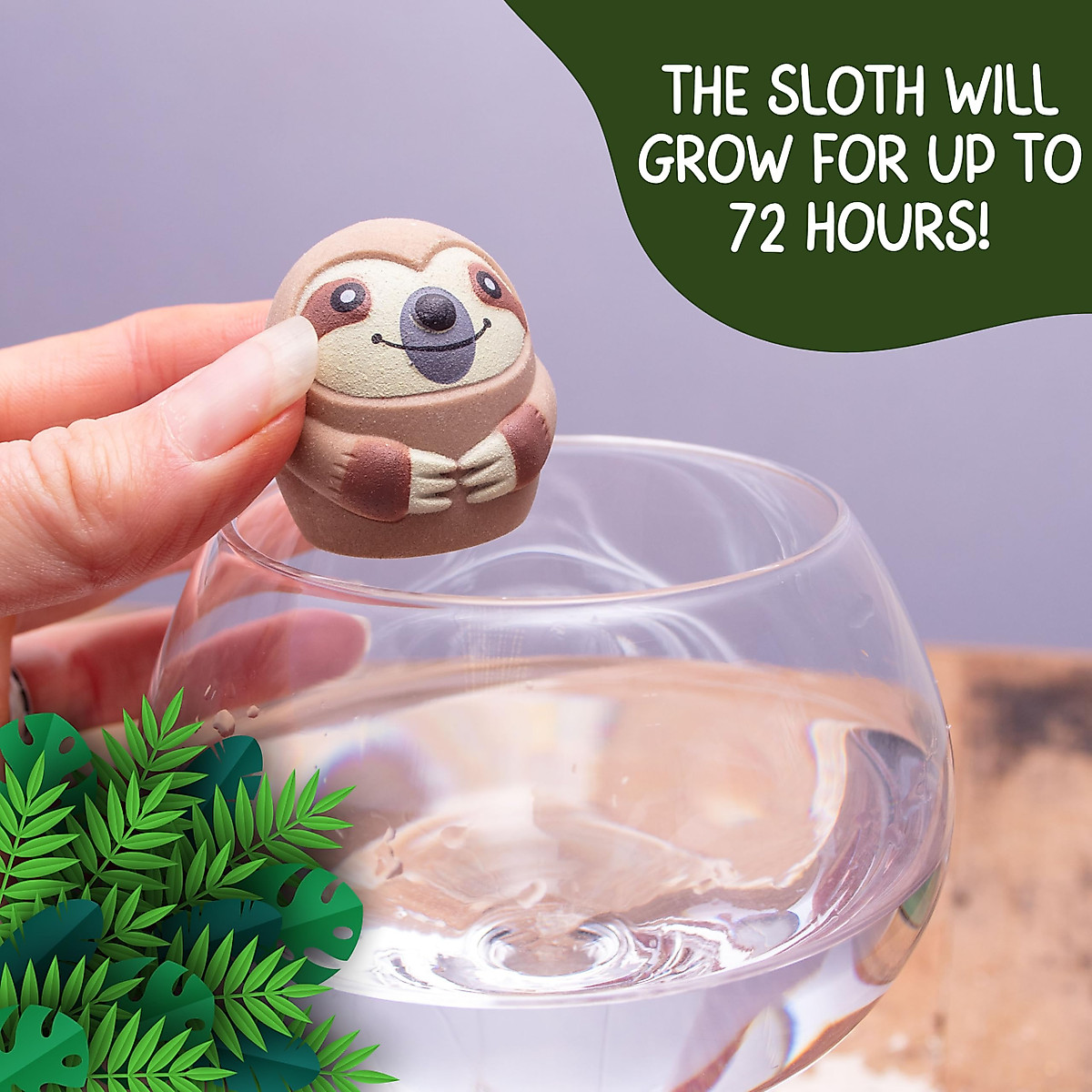 Boxer Gifts Water Growing Toys – Sloths Stocking Stuffers Kids & Adults-Fun Pass The Parcel Gifts & Bingo Items, Brown