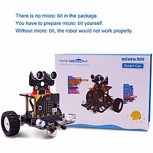 Yahboom STEM Education BBC Micro:bit Coding Robot Car Kit for Kids to Programmable DIY Toys for 12+ (Without Micro:bit)