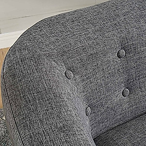 Christopher Knight Home Bridie Mid-Century Modern Loveseat, Grey Fabric