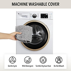 Tromlycs 12x12 Chair Cushion Bar Stool Square Seat Cushion with 4 Velcro Straps Slip Resistant Textured Wooden Metal Small Bar Stool Cover - Gray (1 Pack)