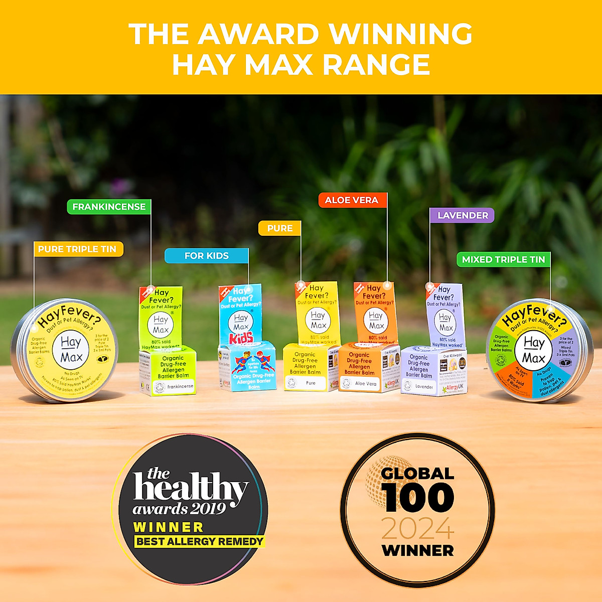 HayMax Allergen Barrier Balm, Pure 0.17 fl oz (5ml), Organic, Natural, Non-Drowsy Allergy Relief - Traps Pollen, Dust & Allergens - Hay Fever Relief, Cedar Fever Allergy Relief, Ragweed Allergy Relief