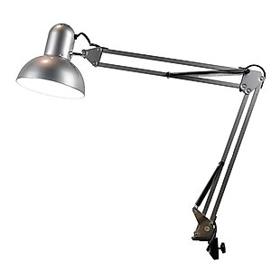 Table Lamp Clamp LED Desk Lamp Architect Metal Swing Arm Table Lights With Eye-Caring Bulbs Work Task Drafting Reading Home Office Desk Lamp (Color : Chrome)