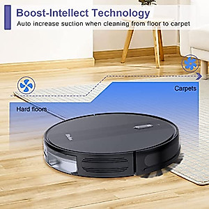 iMartine Robot Vacuum and Mop Cleaner with Boundary Strips, 2200Pa Strong Suction, Quiet, Slim, Self-Charging Robotic Vacuums, Ideal for Pet Hair, Hard Floors, Medium Pile Carpets, Works with Alexa