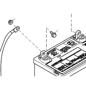 19M7775 14M7303 Replacement Battery Terminal Bolts Nuts Stainless Steel (2-Pack) for John Deere
