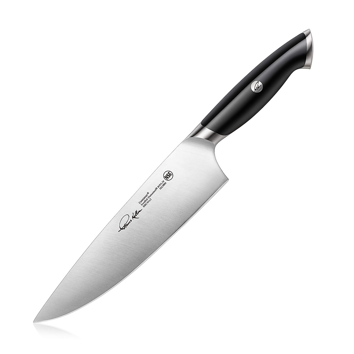 Cangshan Thomas Keller Signature Collection Swedish Powder Steel Forged, 8-Inch Chef Knife, Black