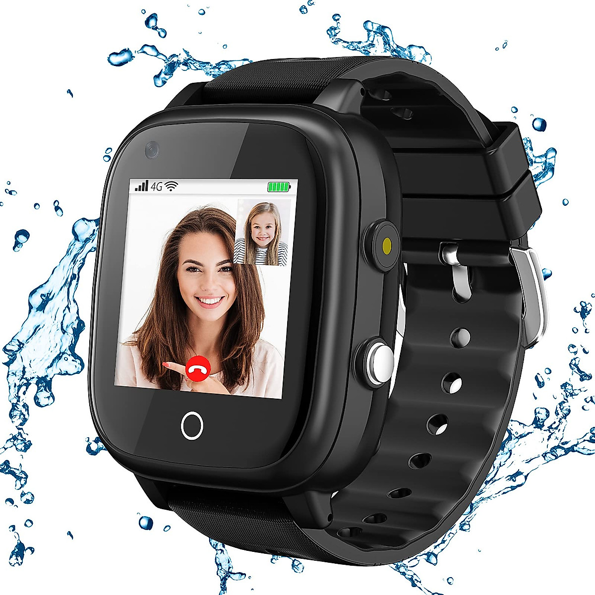 cjc 4G Kids Smartwatch, Smart Watch for Kids, IP67 Waterproof Watches with GPS Tracker, 2 Way Call Camera Voice & Video Call SOS Alerts Pedometer WiFi Wrist Watch, 3-12 Years Boys Girls