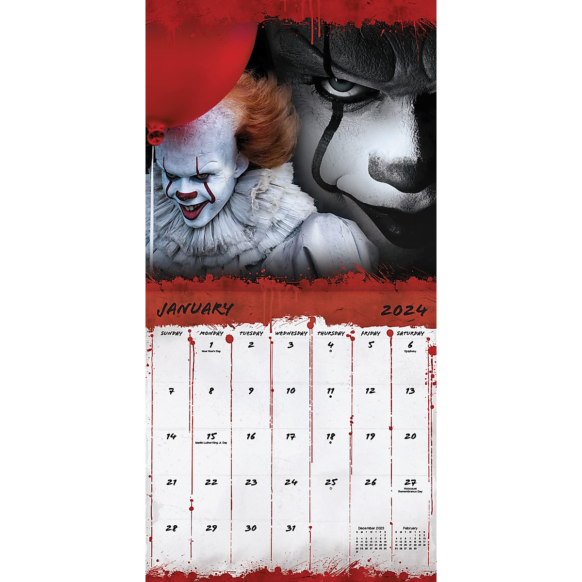 2024 Horror Collection Mini Wall Calendar