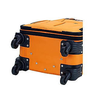 Rockland Pasadena Softside Spinner Wheel Luggage, Orange, Carry-On 20-Inch