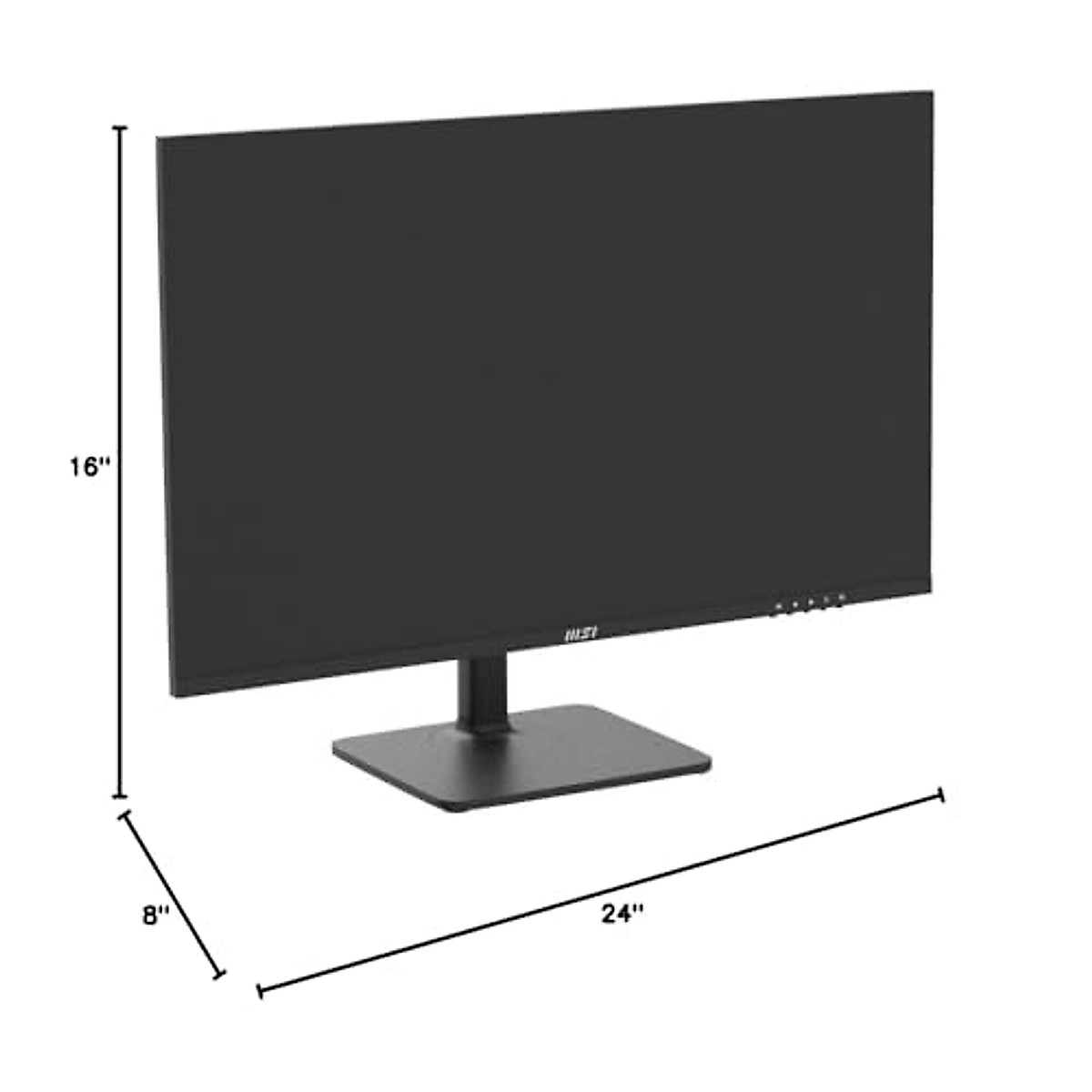 MSI Modern MD271P, 27" Monitor, 1920 x 1080 (FHD), IPS, 75Hz, TUV Certified Eyesight Protection, 5ms, HDMI, Displayport, USB C, Tilt, Swivel, Height Adjustable, Pivot,Black