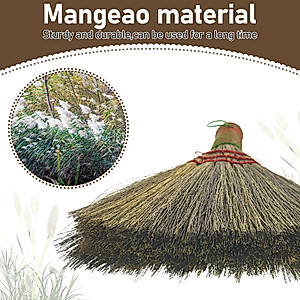 6Pcs 11 Inch Short Handle Whisk Broom Mini Broom Natural Bristles Handle Brush Hand Broom for Multi Surface Sweeping Small Hand Broom Brush for Outdoor Camping Car Porch Debris Dust Dirt