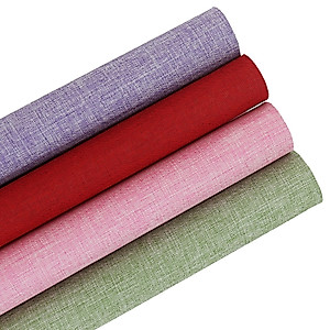 8pcs Book Cloth 14x10 Inch Fabric Surface Paper Backed 4 Colors Bookbinding Cloth for Adult DIY Book Album Cover（Style A）