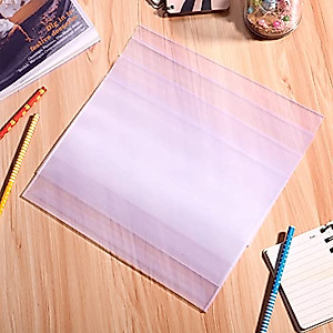 NUOBESTY 5Pcs Book Covers Sheet Protectors Plastic Clear with Adjustable Self- Adhesive Closure 16K Size for Books