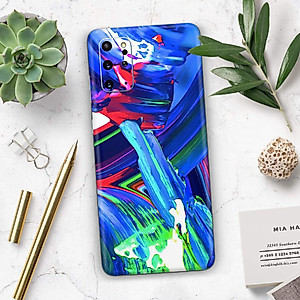 DesignSkinz Blurred Abstract Flow V27 Protective Vinyl Decal Wrap Skin Cover Compatible with The Samsung Galaxy S20 (Screen Trim & Back Glass Skin)