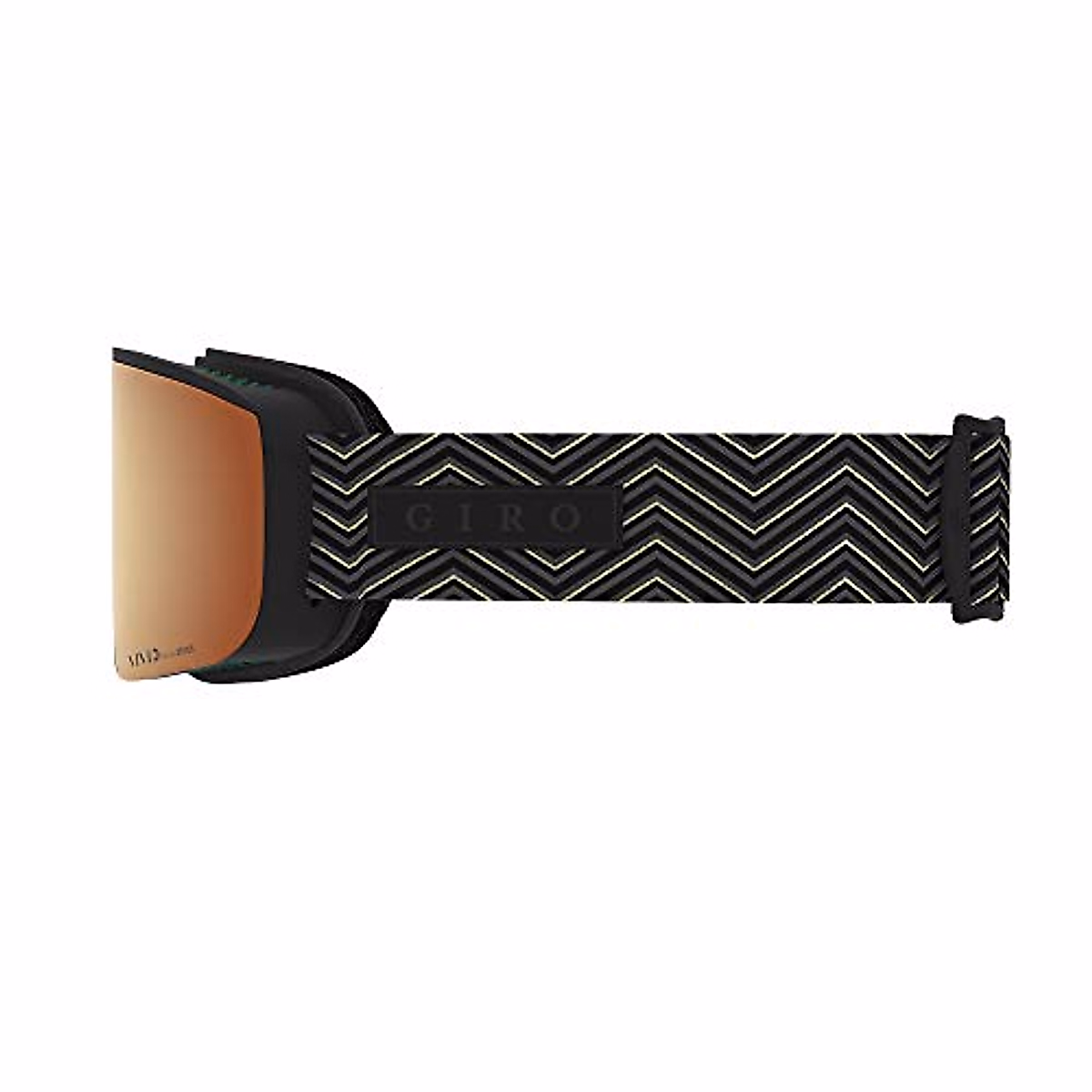 Giro Ella Ski Goggles - Snowboard Goggles for Women- Black Zag Strap with Vivid Copper/Vivid Infrared Lenses