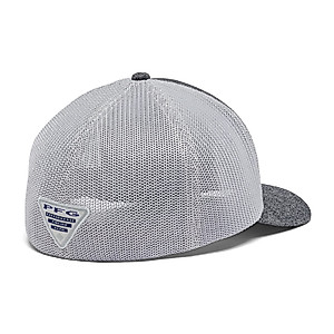 Columbia Unisex PFG Logo Mesh Ball Cap - Mid, Grill Heather/Cool Grey, Large/X-Large
