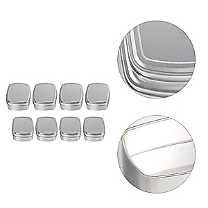 Zerodeko 8Pcs Metal Tin Box with Lid, Aluminum Storage Container Boxes Empty Organizer Boxes, Makeup Cosmetic Jewelry Boxes DIY Supplies Soap Candy Cookie Tins Storage Jars (2 Sizes)
