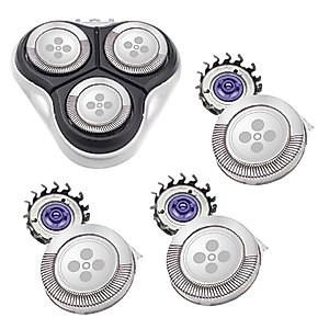 Set of 3 Replacement Heads for Replacing Philips Norelco HQ6 Quadra Action Shavers