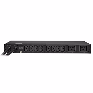 CyberPower PDU20MHVT10AT Metered ATS PDU, 200-240V/20A, 12 Outlets, 1U Rackmount