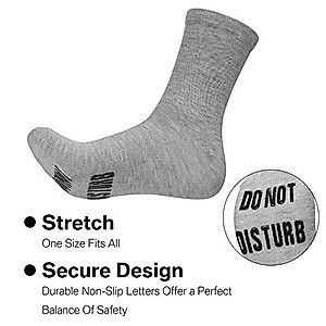 Novelty Gaming Socks Do Not Disturb I'm Gaming Funny Gamer Socks Non Slip Socks for Game Lover (Gray-Black)