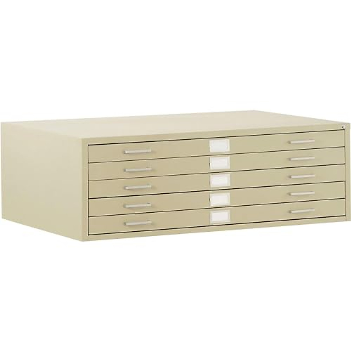Sandusky Lee 5-Drawer Flat File Cabinet - Putty, 40 3/4in.W x 16 1/8in.H x 28 3/8in.D, Model Number 244876-PU