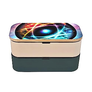 Wonderful Universe Adult Lunch Box, Bento Box, With Cutlery Set Of 3, 2 Compartments, Rectangular, Lunch Box For Adults