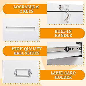 Lateral File Cabinet with Lock, 3 Drawer Lateral Filing Cabinet, Metal Lateral File Cabinet for Home and Office, Metal Storage File Cabinet for Hanging Files Letter/Legal/F4/A4 Size