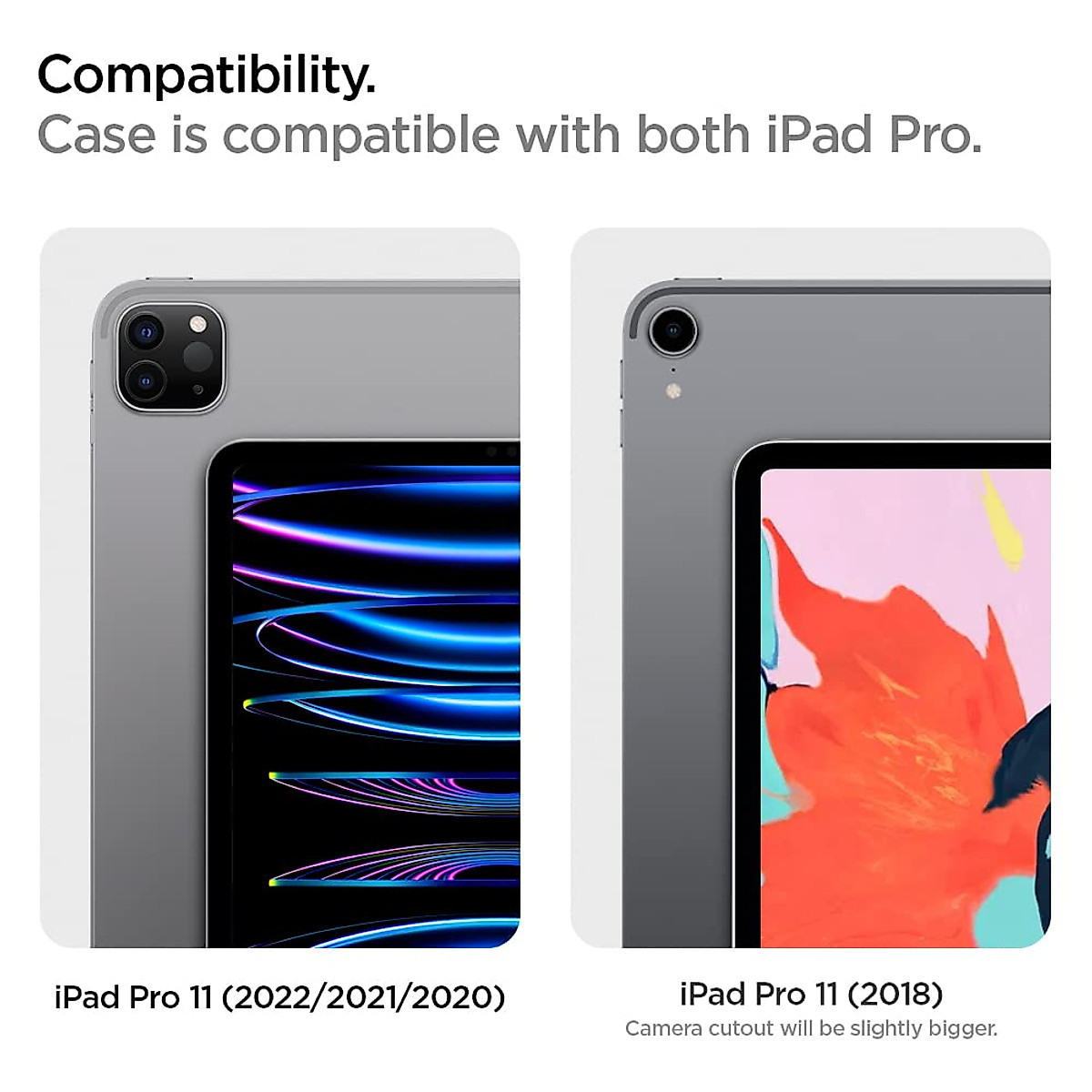 Spigen Ultra Hybrid Pro Designed for iPad Pro 11 inch Case M2 4th Generation (2022) / 3rd Generation (2021) / 2nd Generation (2020) / 1st Generation (2018) / Transparent Back and Pencil Holder - Black