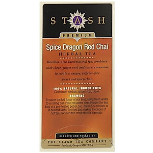 Stash Herbal Tea Caffeine Free Spice Dragon Red Chai - 18 Tea Bags