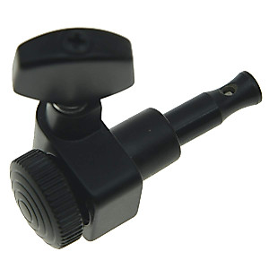 KAISH Black 2 Pin Locking Tuners Tuning Keys Pegs Machine Heads for American Stratocaster/Telecaster Strat/Tele