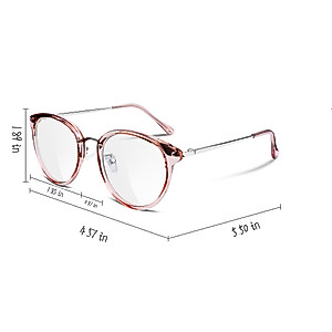 FEISEDY Women Vintage Glasses Frames Round Eyewear Clear Lens B2260