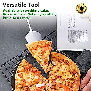 KISTVO 9-Inch Stainless Steel Pie Server Spatula, Cake Cutter Pie Pastry Server, Dessert Server for Cake Dessert Pizza Cheese Pie, Serrated Edge, Ergonomic Handle and Dishwasher-safe