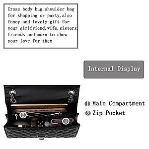 MIKOWEN Women's CrossBody Phone Bags,PU Leather Purse Handbags Mini Cell Phone Shoulder Bag with Card Slots and Shoulder Strap (Black-Large)