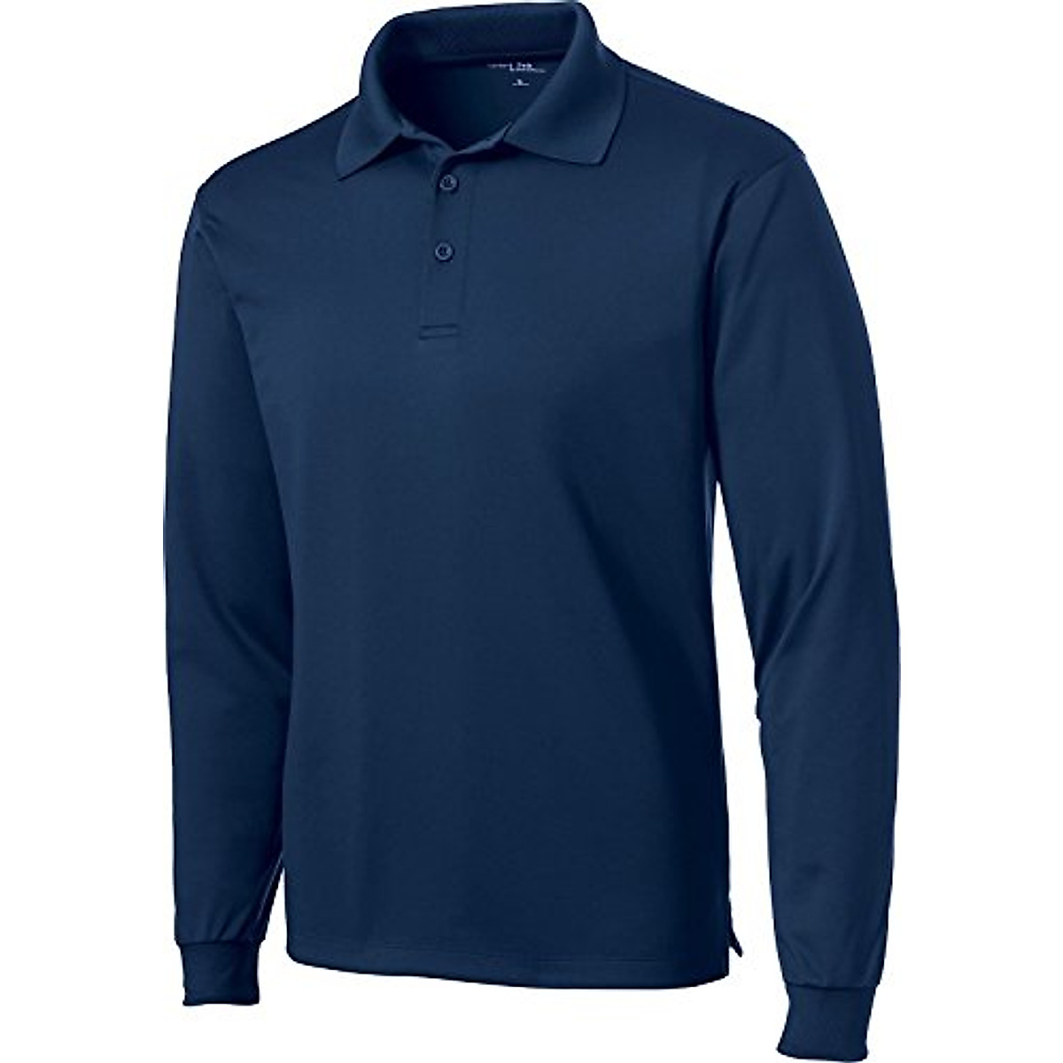 Sport-Tek Men's Long Sleeve Micropique Sport Wick Polo L True Navy