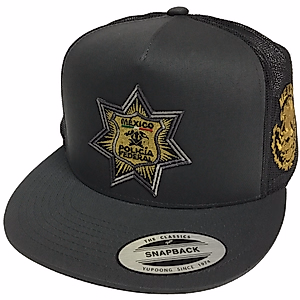 Policia Federal De Mexico Logo Federal 2 Logos Hat Dark Grey Mesh