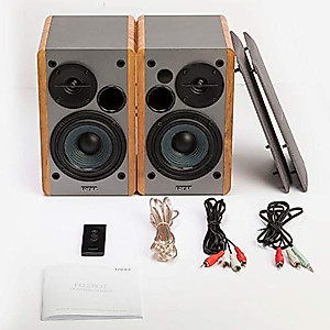 Edifier R1280T Powered Bookshelf Speakers - 2.0 Stereo Active Near Field Monitors - Studio Monitor Speaker - Wooden Enclosure - 42 Watts RMS