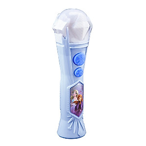 eKids Disney Frozen 2 Toy Microphone for Kids with Built-in Music and Flashing Lights, Designed for Fans of Frozen Gifts for Girls