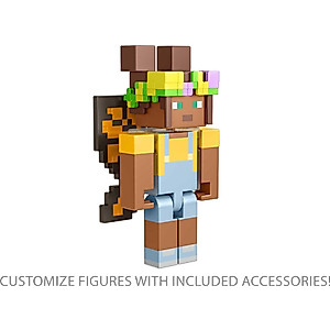​Minecraft Creator Series Fairy Wings Figure, Collectible Building Toy, 3.25-inch Action Figure with Accessories, Gift for Ages 6 Years & Older​