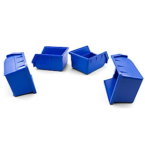 DJC Supply Heavy Duty Storage Bin Set & Steel Panel for Hanging Bin, Bench Mountable Steel Rolled Panel, 15 Bins included, Great for organzing Tools, Parts, and More. (20"X13" Bench Panel Set)