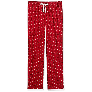 Amazon Essentials Women's Flannel Pajama Sleep Pant, Red White Dots, XX-Large