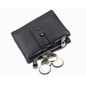 Baellerry Women RFID Blocking Wallet Small Vintage Cowhide Leather Wallet For Women (black1)