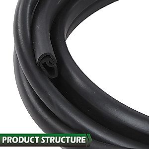 GRAND ORANGE Rubber Door Seal Weatherstrip Pair Compatible with Ford Bronco 1978-1979, Fits Ford F100 F150 F250 F350 Truck 1973-1979