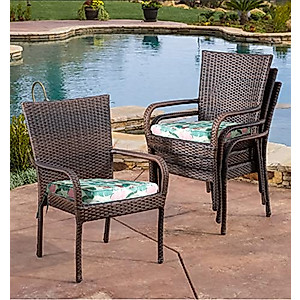 Indoor Universal Seat Cushion, Waterproof Patio Chair Cushions with Ties, Wear-Resistant Garden Sponge Chair Pad, 17" X 17" X 2", Suitable for Patio Garden Home Office, 2 Pack