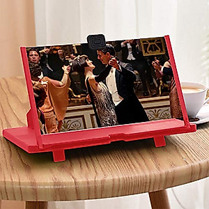 12" Phone Screen Magnifier 3D Screen Amplifier HD Mobile Phone Magnifier 3D Phone Projector Screen for Movie Video Live Broadcast, Fits All Phones